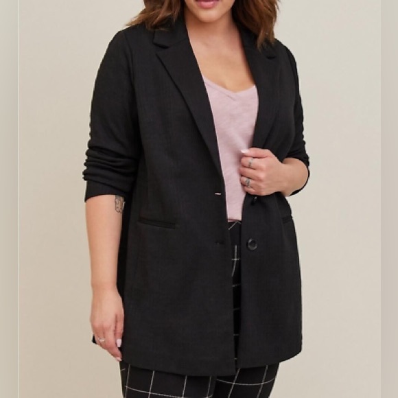 torrid | Jackets & Coats | Torrid Long Line Textured Knit Blazer 3 ...